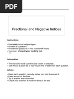 GCSE Fractional Indices Questions | PDF