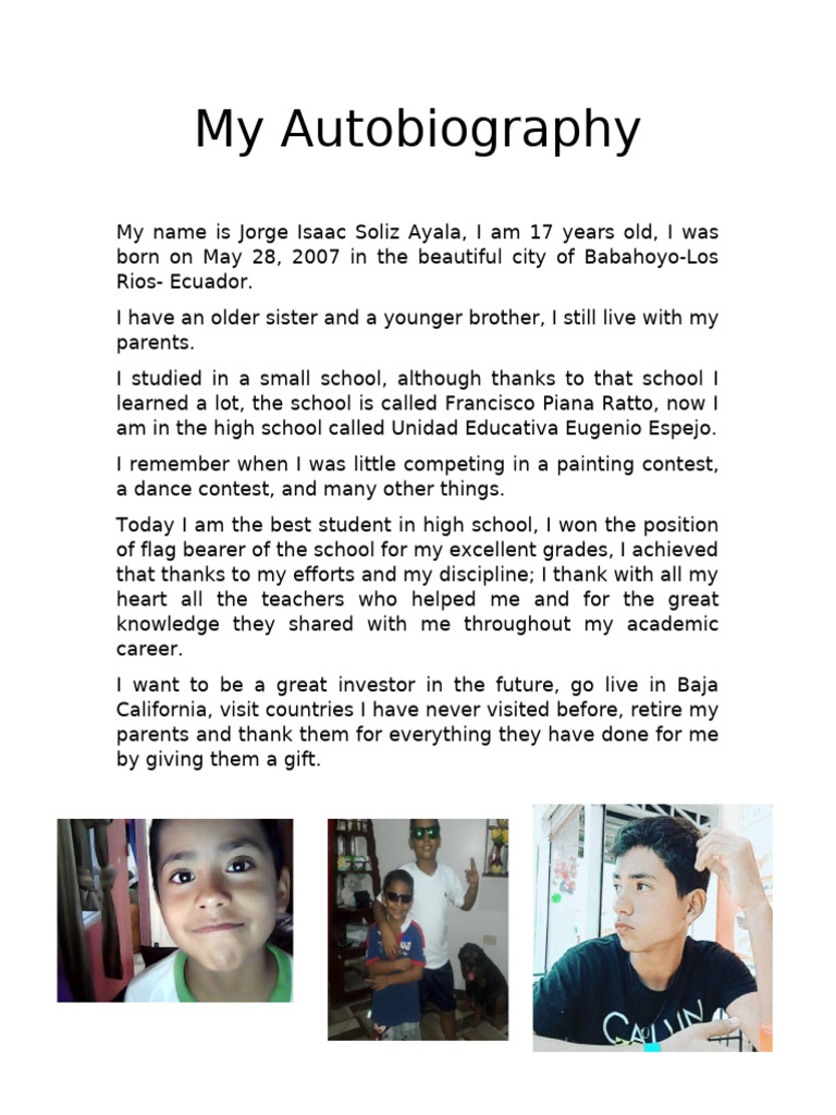 My Autobiography | PDF