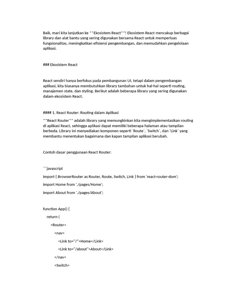 Pengenalan ReactJS 03 | PDF | Komputer