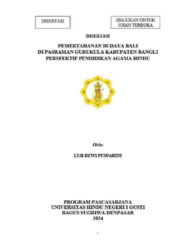 Disertasi Luh Dewi Pusparini A4 - 11zon | PDF