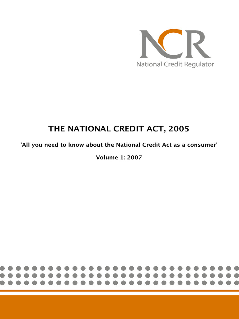 National Credit Act (NCA) | PDF | Credit Card | Credit