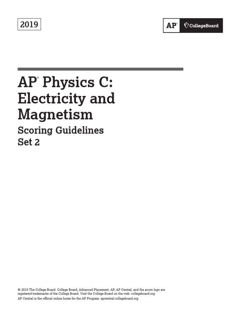Ap19 SG Physics C em Set 2 | PDF | Electric Field | Capacitor