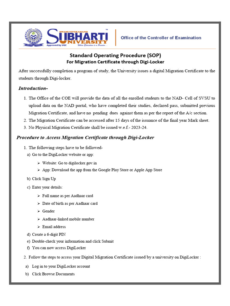 SoP - Digital Migration | PDF | Mobile App | Google Play