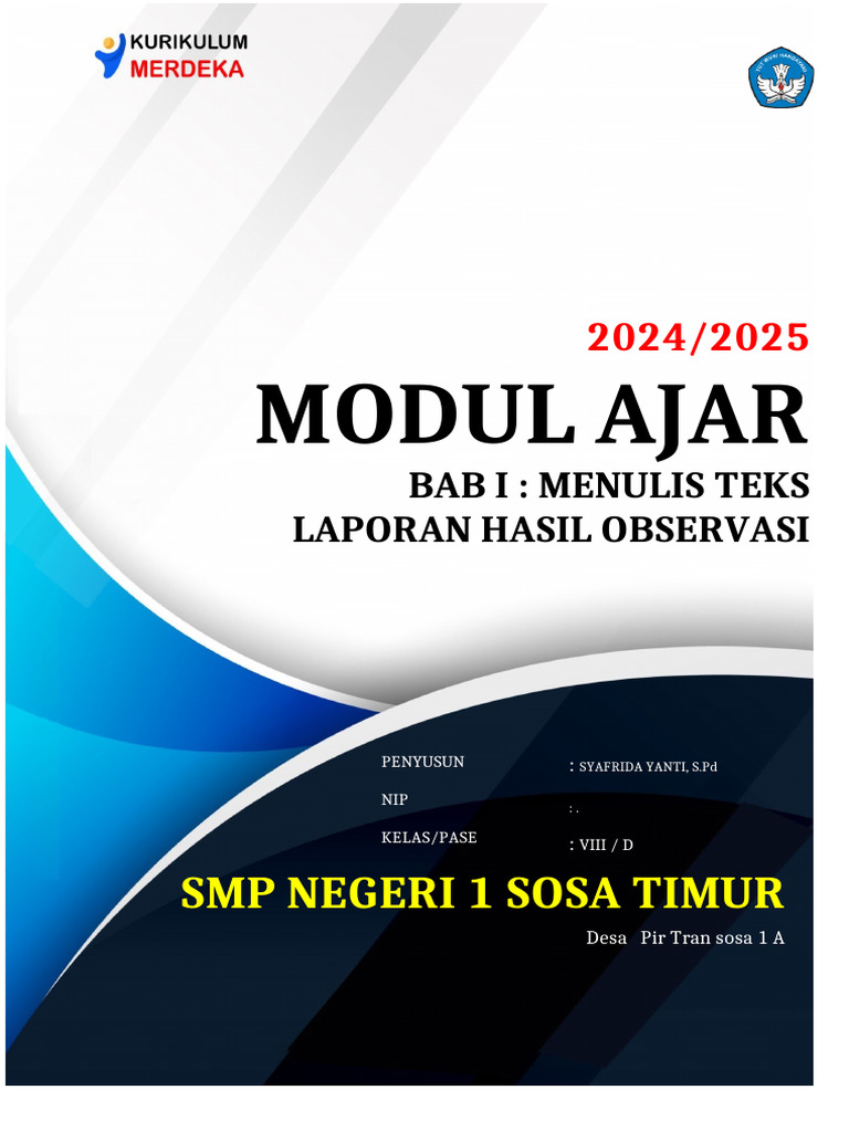 Bab 1 Modul Ajar Syfr | PDF