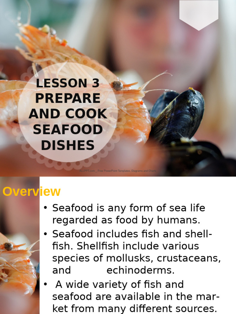 Preparing and Cooking Seafood Dishes | PDF | Shellfish | Seafood