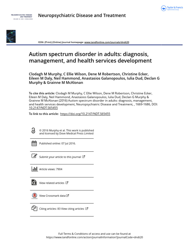 Adult Autism Spectrum Disorder Insights | PDF | Autism Spectrum | Asperger Syndrome