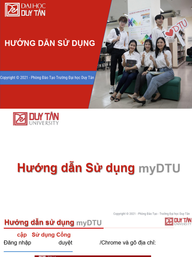 Huong Dan Su Dung MyDTU - Cho Sinh Vien | PDF