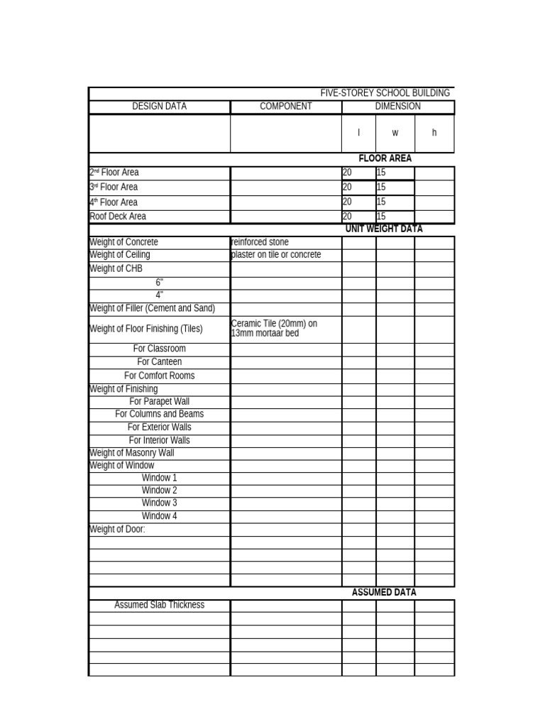 Ee Project Computation | PDF | Wall | Column