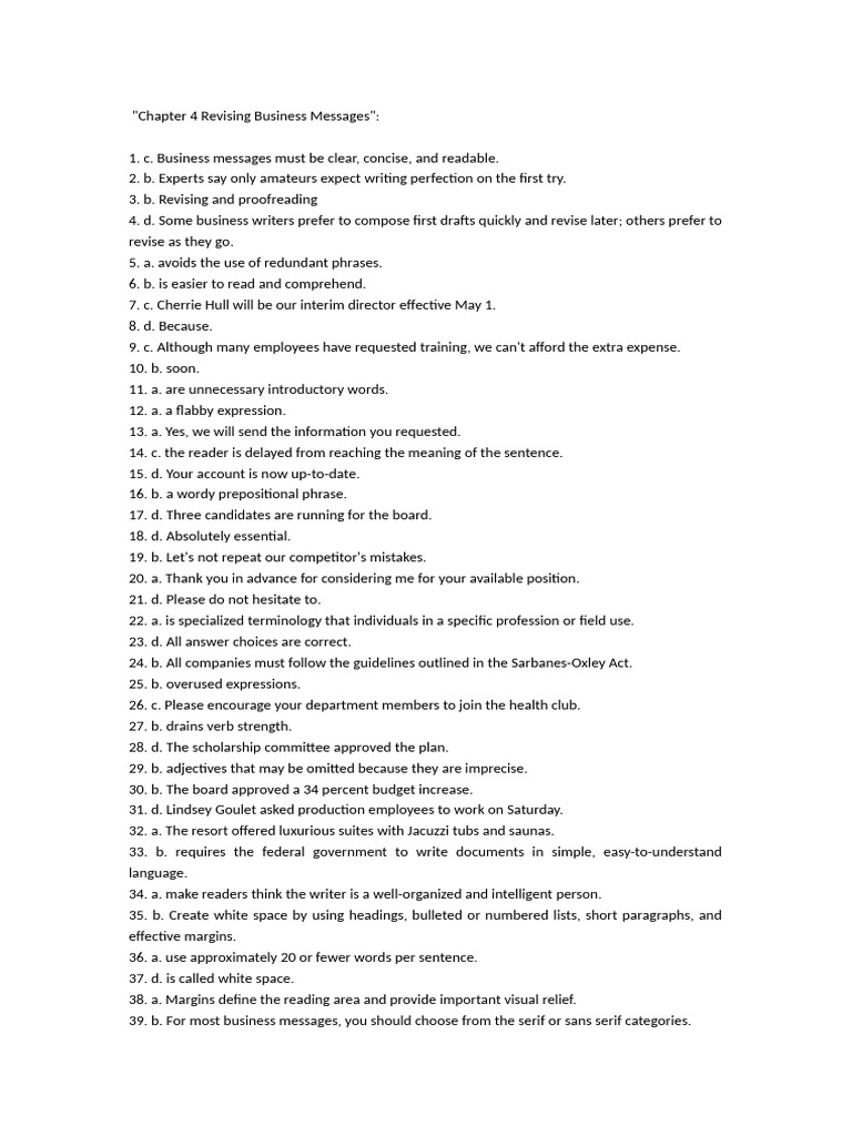 Chapter 4-Revising Business Messages | PDF | Proofreading | Linguistics
