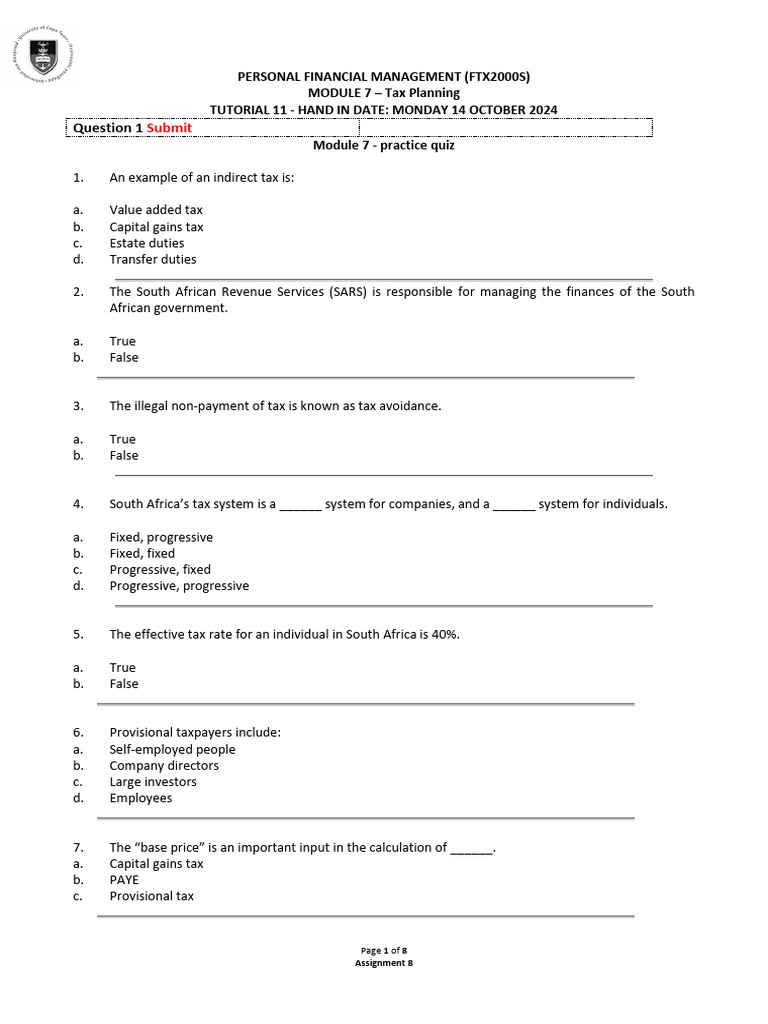 Tutorial Submission | PDF | Taxes | Capital Gains Tax