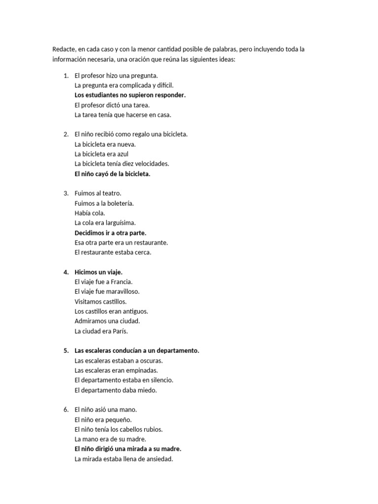 Ejercicios de Sintaxis 1 | PDF