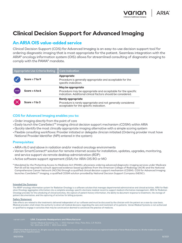 CDS SellSheet RAD10936 August2021 | PDF | Health Care | Social Programs