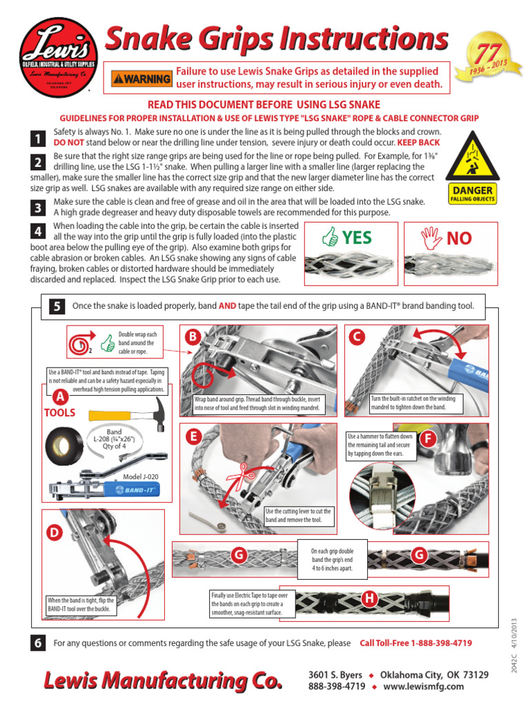 LSG - Snake Grip Banding Instructions | PDF | Rope | Manufactured Goods