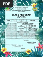 Sample-ILE Class Program | PDF | Learning | Behavior Modification