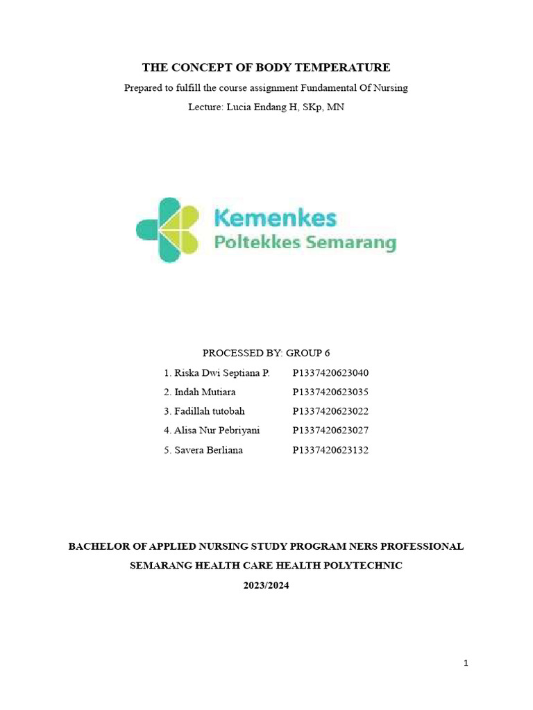 The Concept of Body Temperature | PDF | Hyperthermia | Thermoregulation