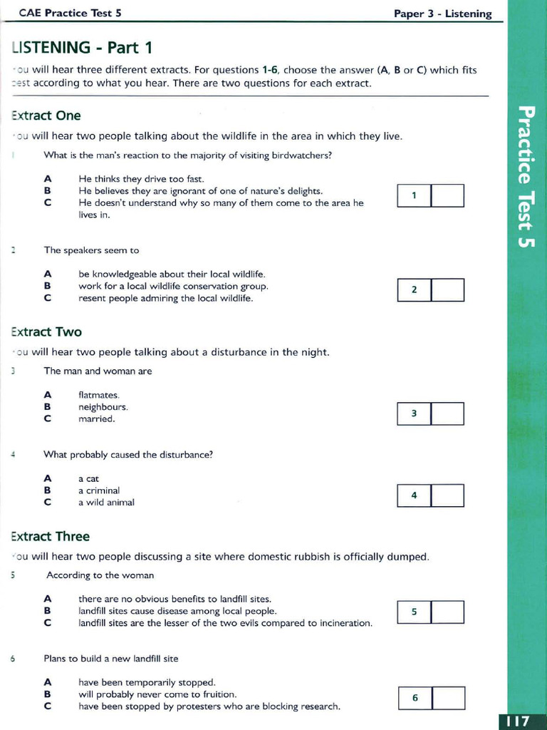 CAE Listening Practice Test 5 | PDF | Hunting