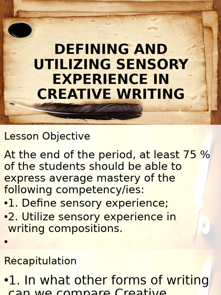 Utilizing Sensory Experience in Writing | PDF | Experience | Senses