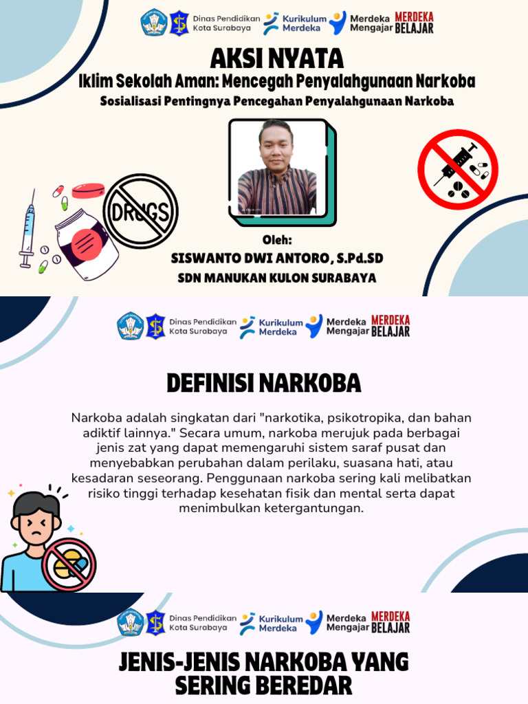 AKSI NYATA - Iklim Sekolah Aman Mencegah Penyalahgunaan Narkoba - Sosialisasi Pentingnya ...
