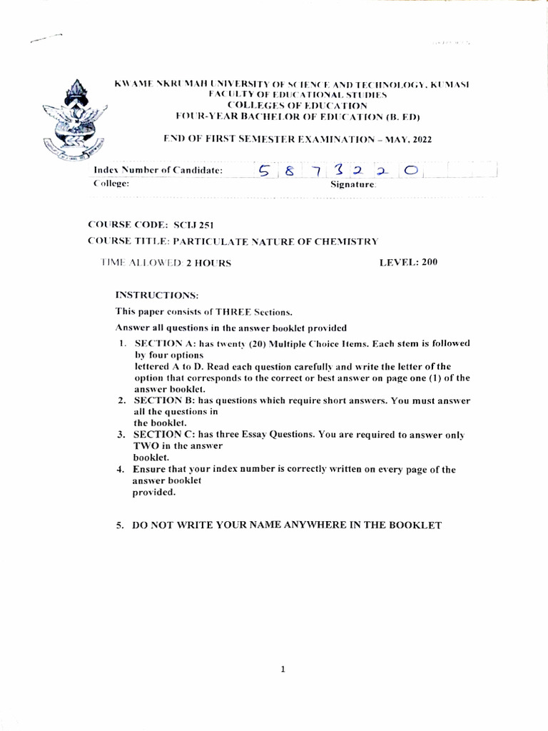 Particulate Nature of Chemistry | PDF