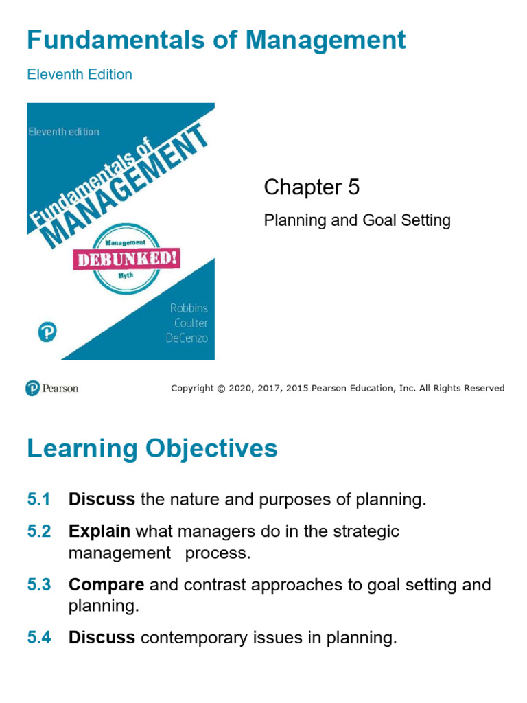 Introduction To Management Chapter 5 | PDF | Strategic Management | Goal