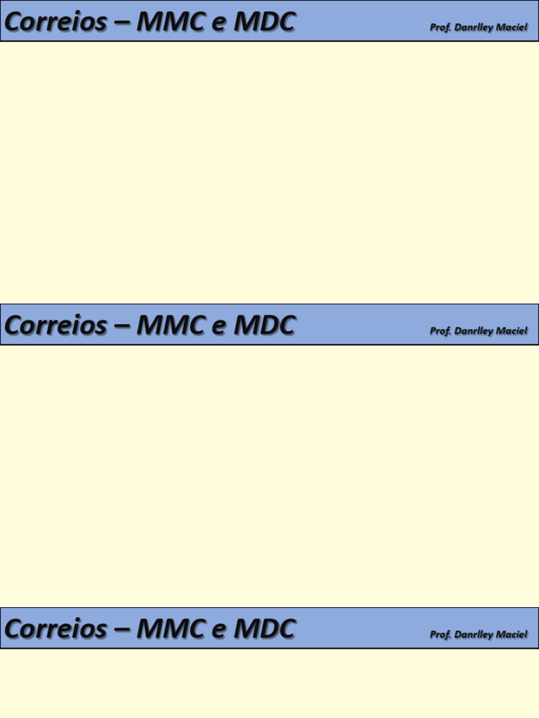 1.2 Correios - MMC e MDC | PDF
