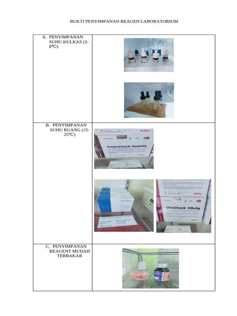 Bukti Penyimpanan Dan Pelabelan Reagensia | PDF | Kesehatan Holistik ...