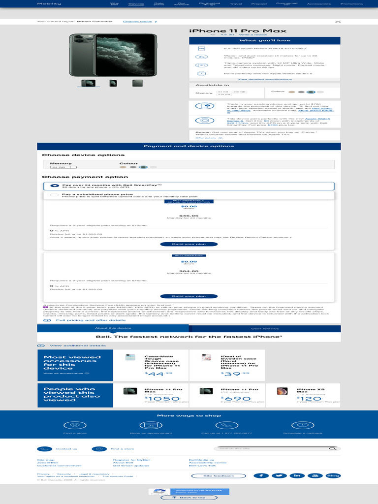 Iphone 11 Pro Max Bell Mobility Bell Canada | PDF | I Phone | Mac Os