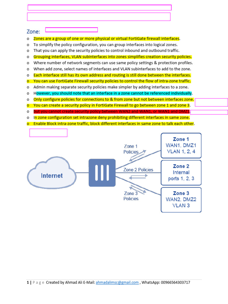 18 Zone+Lab Fortigate | PDF | Firewall (Computing) | Computer Architecture