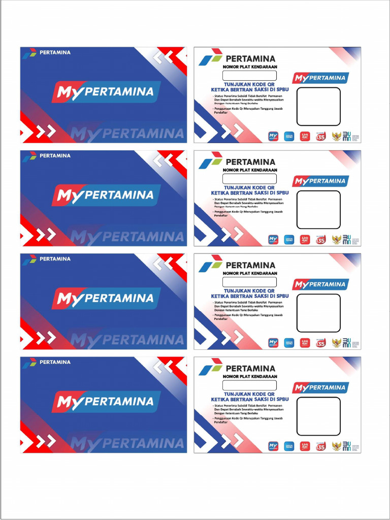 Design Kartu Pertamina | PDF