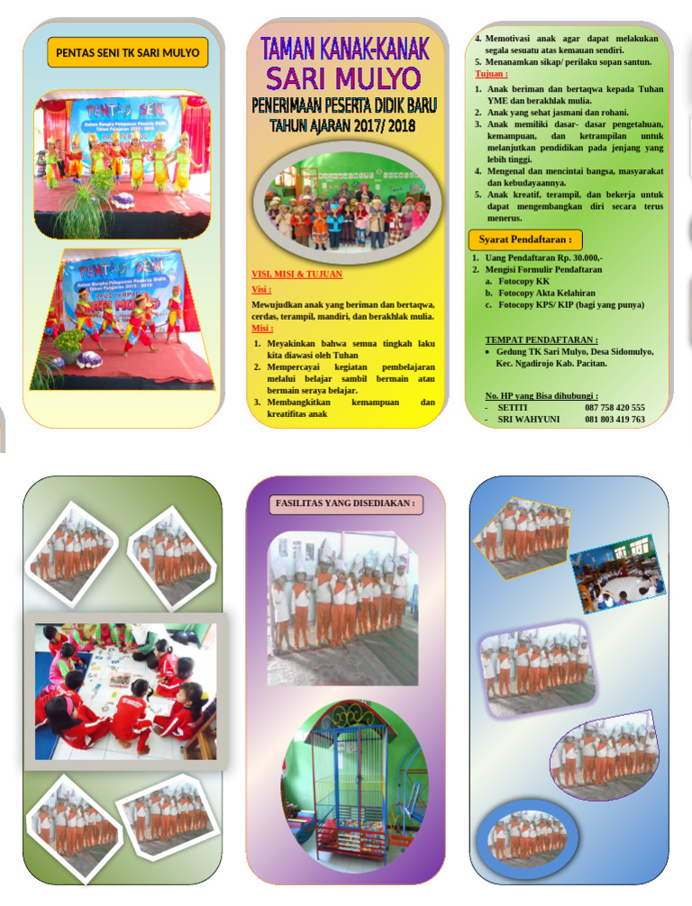 Brosur Tk Sari Mulyo 2017 2018 | PDF