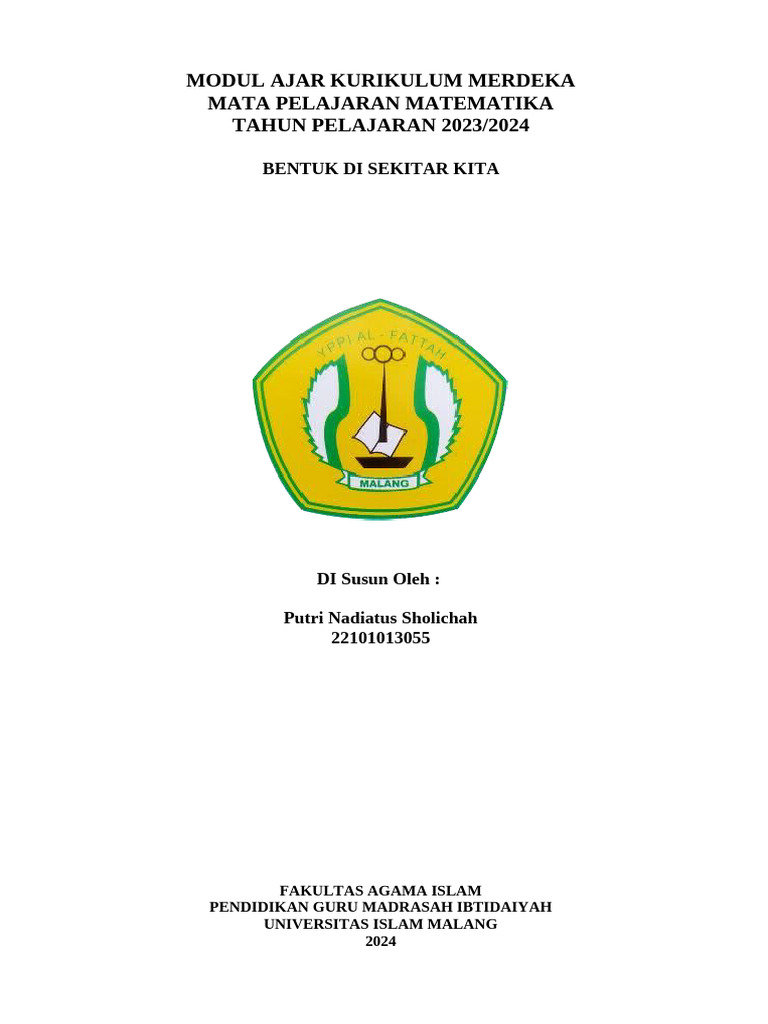 Modul Ajar Matematika Kelas 2 MI | PDF