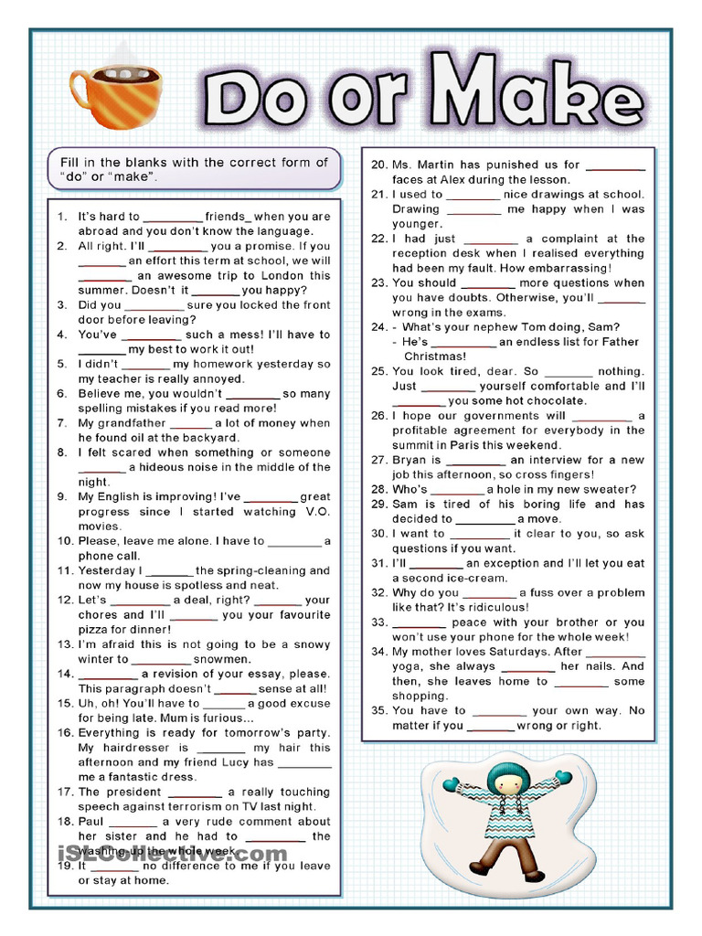 To Do Vs To Make 2 | PDF