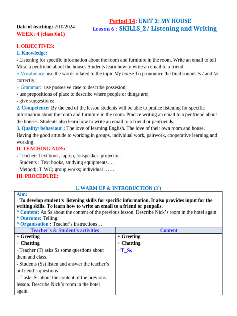 Unit 2 - Lesson 6 - Skills - 2 | PDF | Human Communication | Cognition