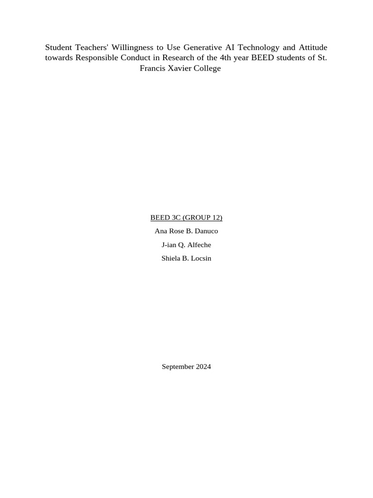 BEED 3C RESEARCH TITLE Group 12 | PDF | Cognitive Science | Science