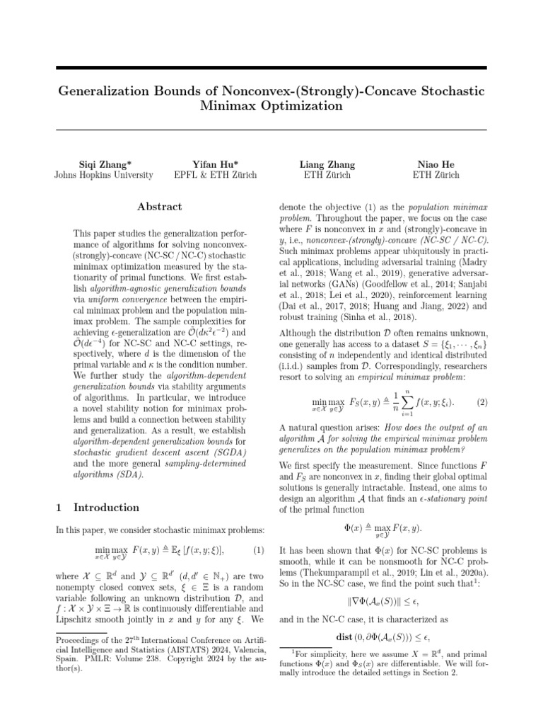 Non Convex Non Concave | PDF | Mathematical Optimization | Stationary Process