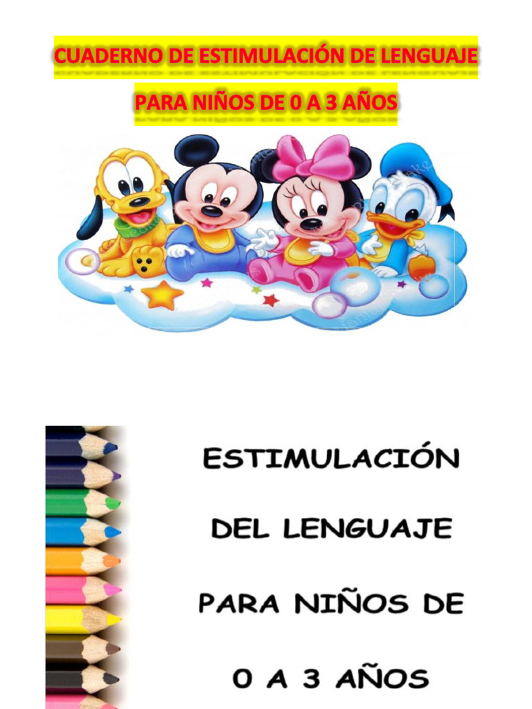CUADERNO de ESTIMulación de Lenguaje de 0 a 3 Años | PDF