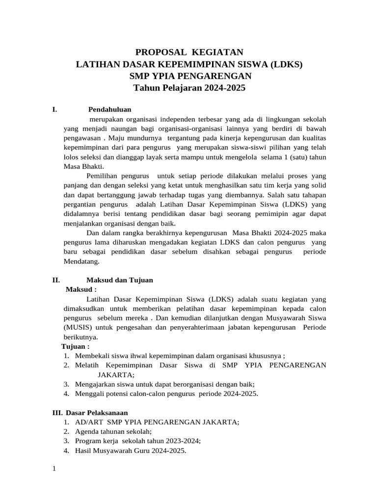 Proposal-Ldks 20242025 | PDF
