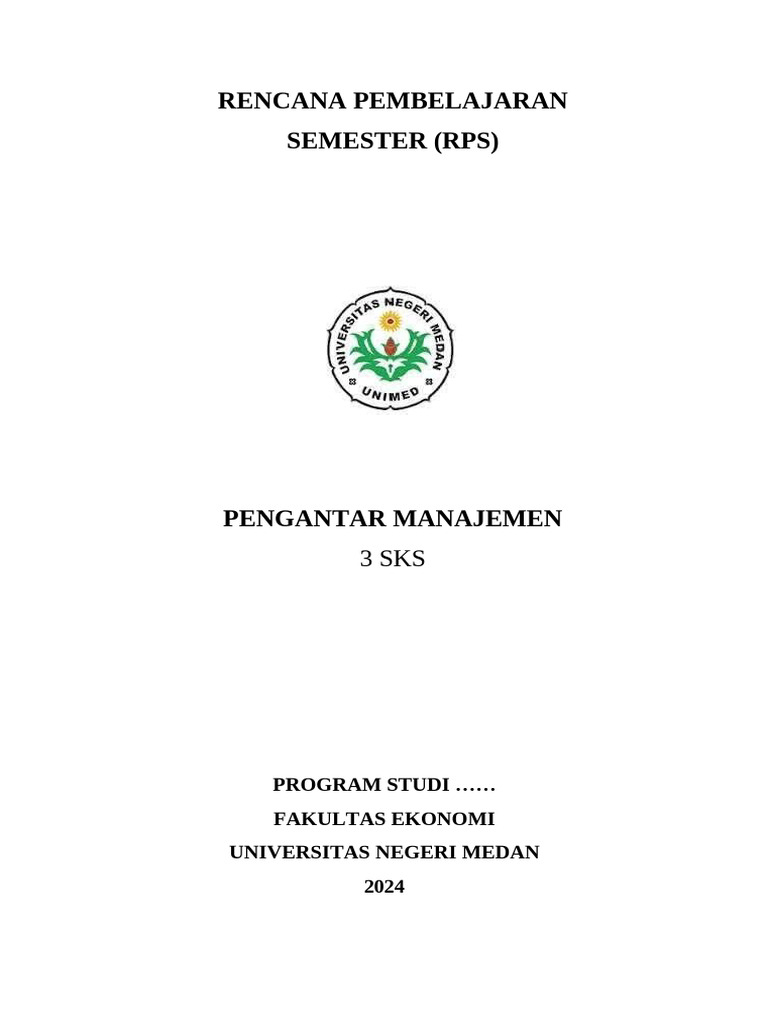 RPS - Pengantar Manajemen - 2024 | PDF