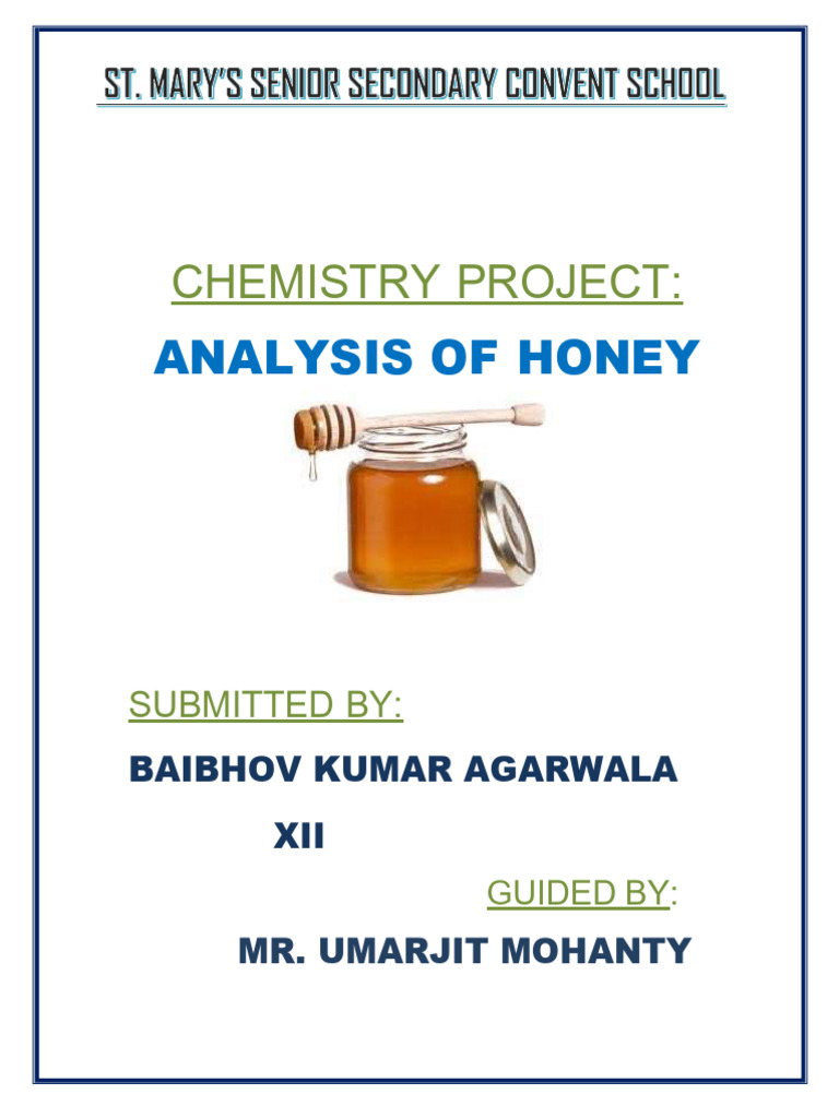 Honey Analysis | PDF | Honey | Ammonium