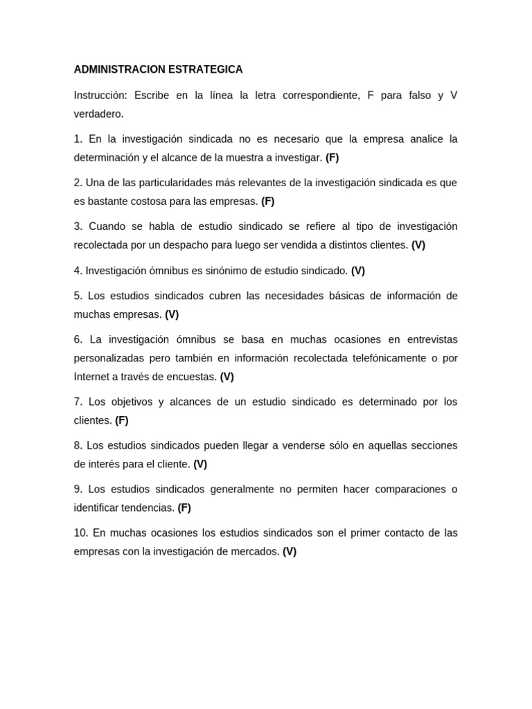 Administracion Estrategica | PDF