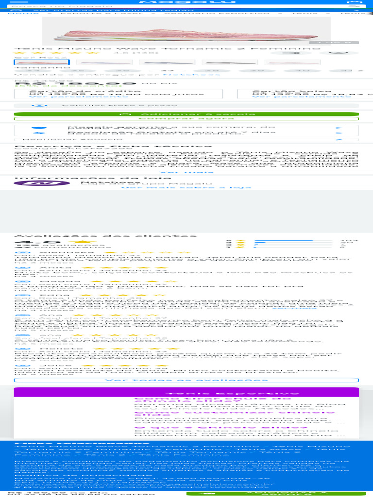 Tênis Mizuno Wave Tornamic 2 Feminino - Tênis Esportivo - Magazine Luiza | PDF | Tênis (sapato)