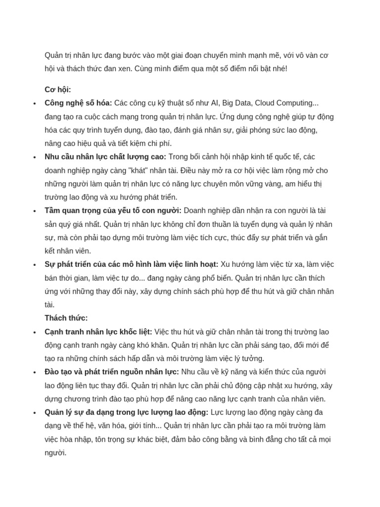 Bài tập Nhập Môn QTNL | PDF