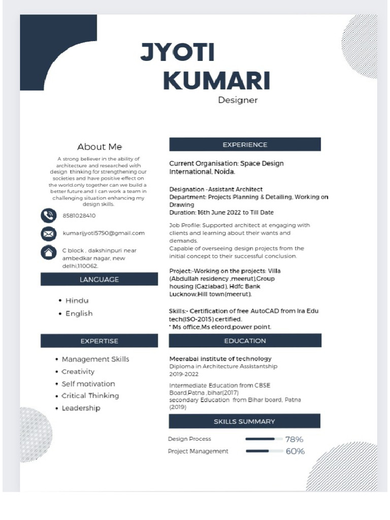 Resume 4 | PDF