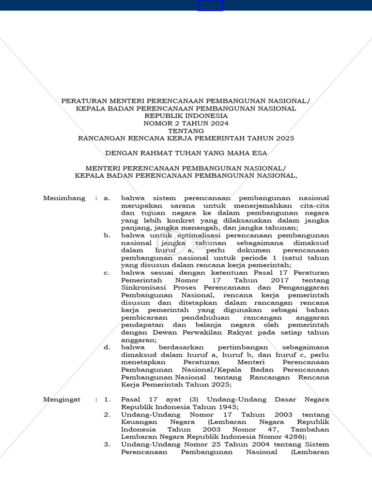 Permen PPN 2 2024 | PDF