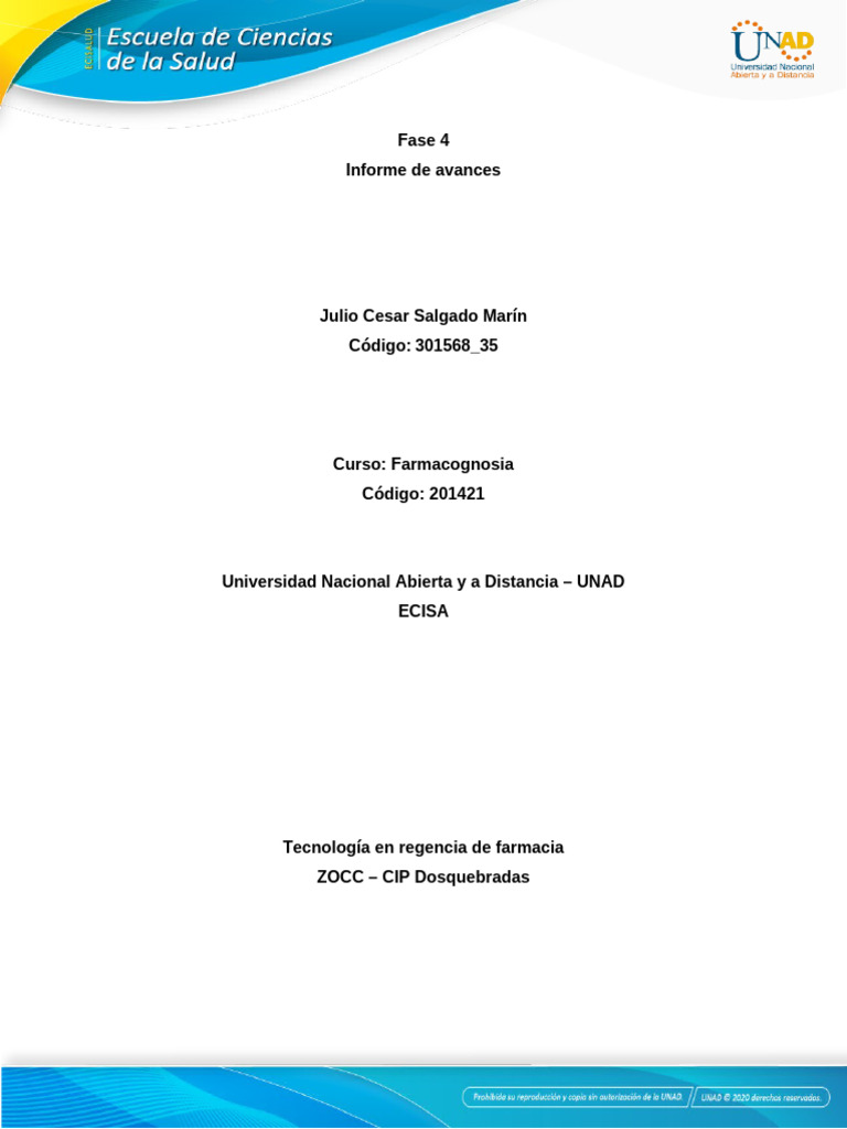 Fase 4 – Informe de Avances (1) | PDF | Publicidad | Medicina