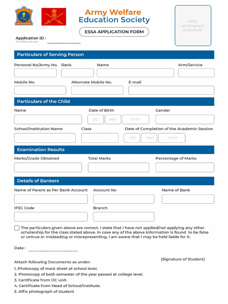 Essa Application Form | PDF