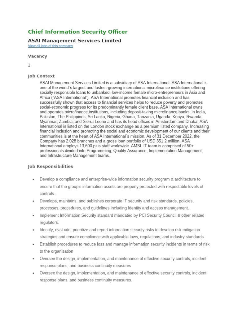 Amsl Ciso | PDF | Computer Security | Security