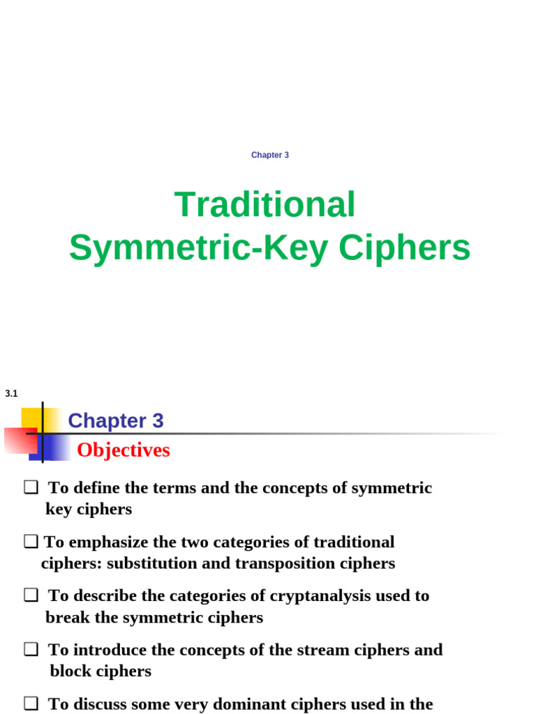 CH - 03 Traditional Ciphering | PDF | Cipher | Cryptanalysis