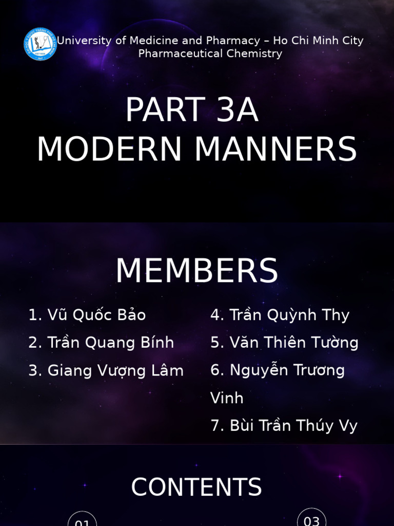 Part 3a - Modern Manners | PDF