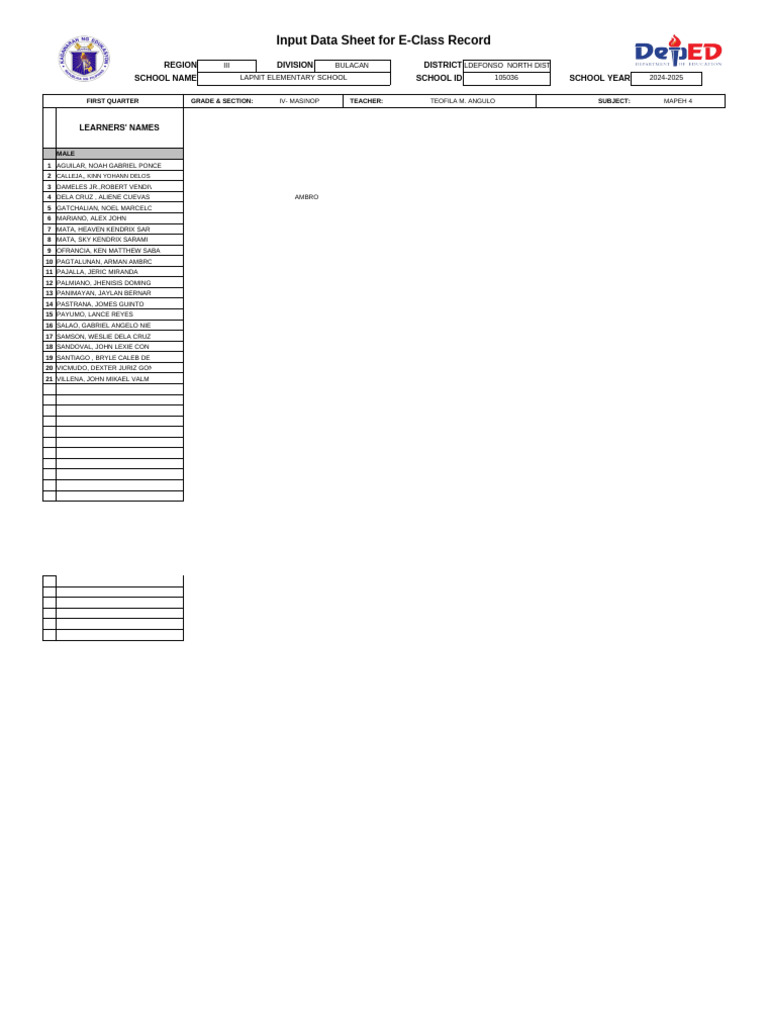 Grade 4 Mapeh 4 First Quarter | PDF